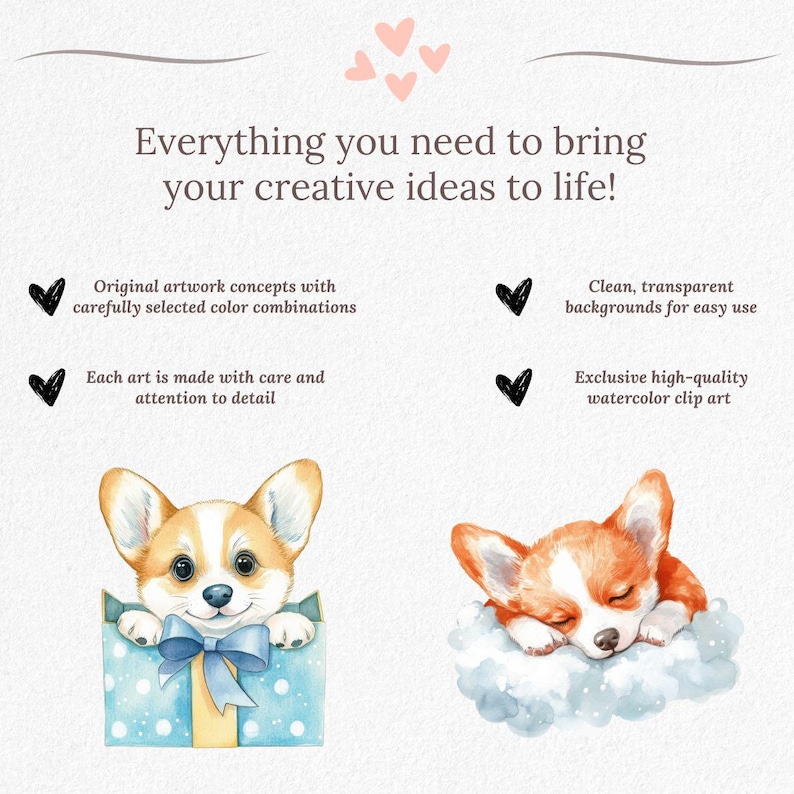 Corgi Clipart, Watercolor Puppy, Cute Dog Art, Welsh Corgi Painting ...