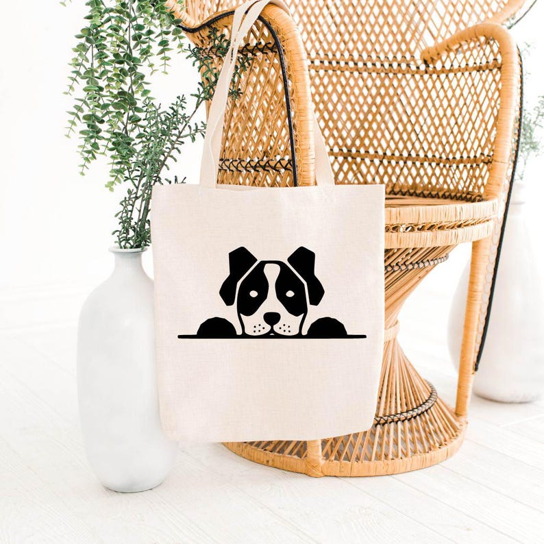 Paquete SVG de perro asomando para Cricut: diseños de arte lineal con ...