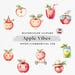 Apple Clipart PNG, Cute Apple Character Illustration, Watercolor Fruit ...