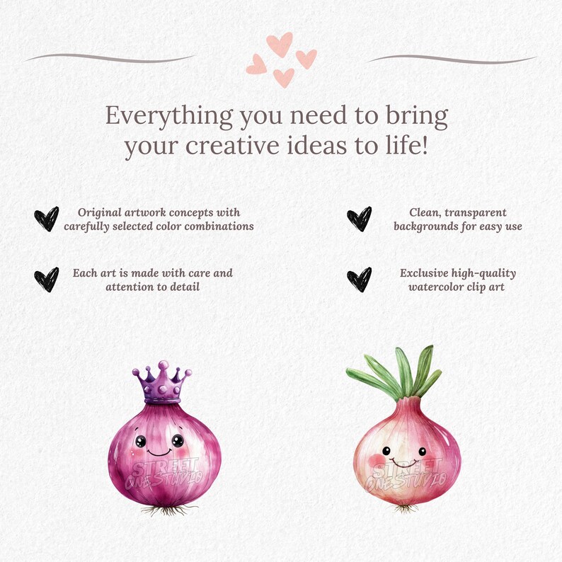 Cute Onion Clipart Bundle, Kawaii Onion Character PNG, Watercolor ...