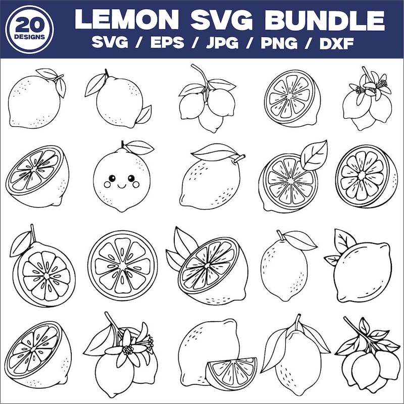 Lemon Vector Clip Art - Etsy