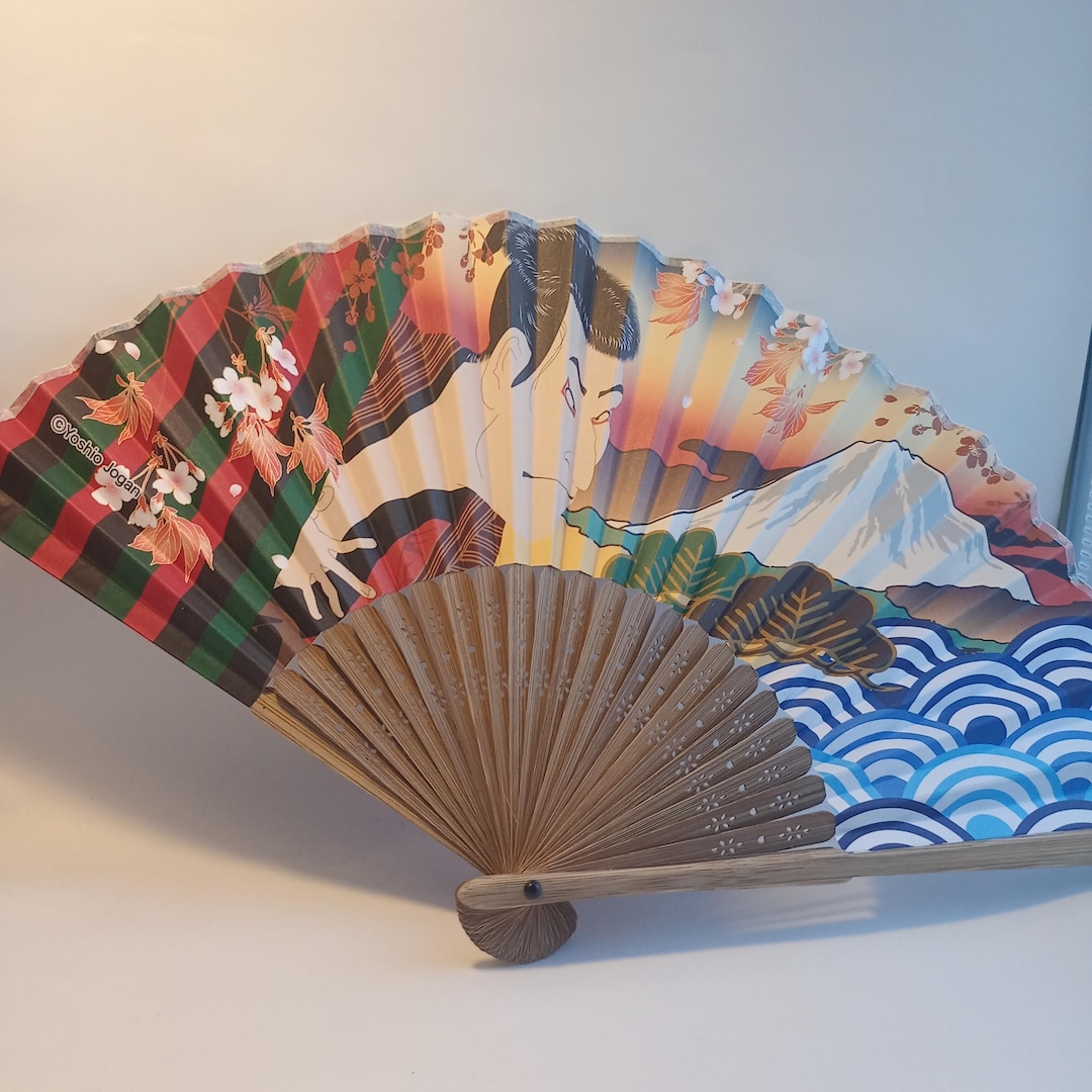 Japanese Folding Fan "ukiyo-e Sharaku", Daiso - Etsy