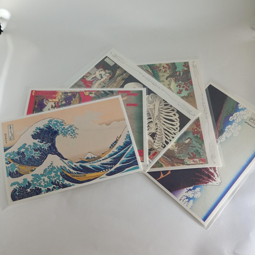 Ukiyo-e Postcard, 9 Types, Fukui Asahido - Etsy