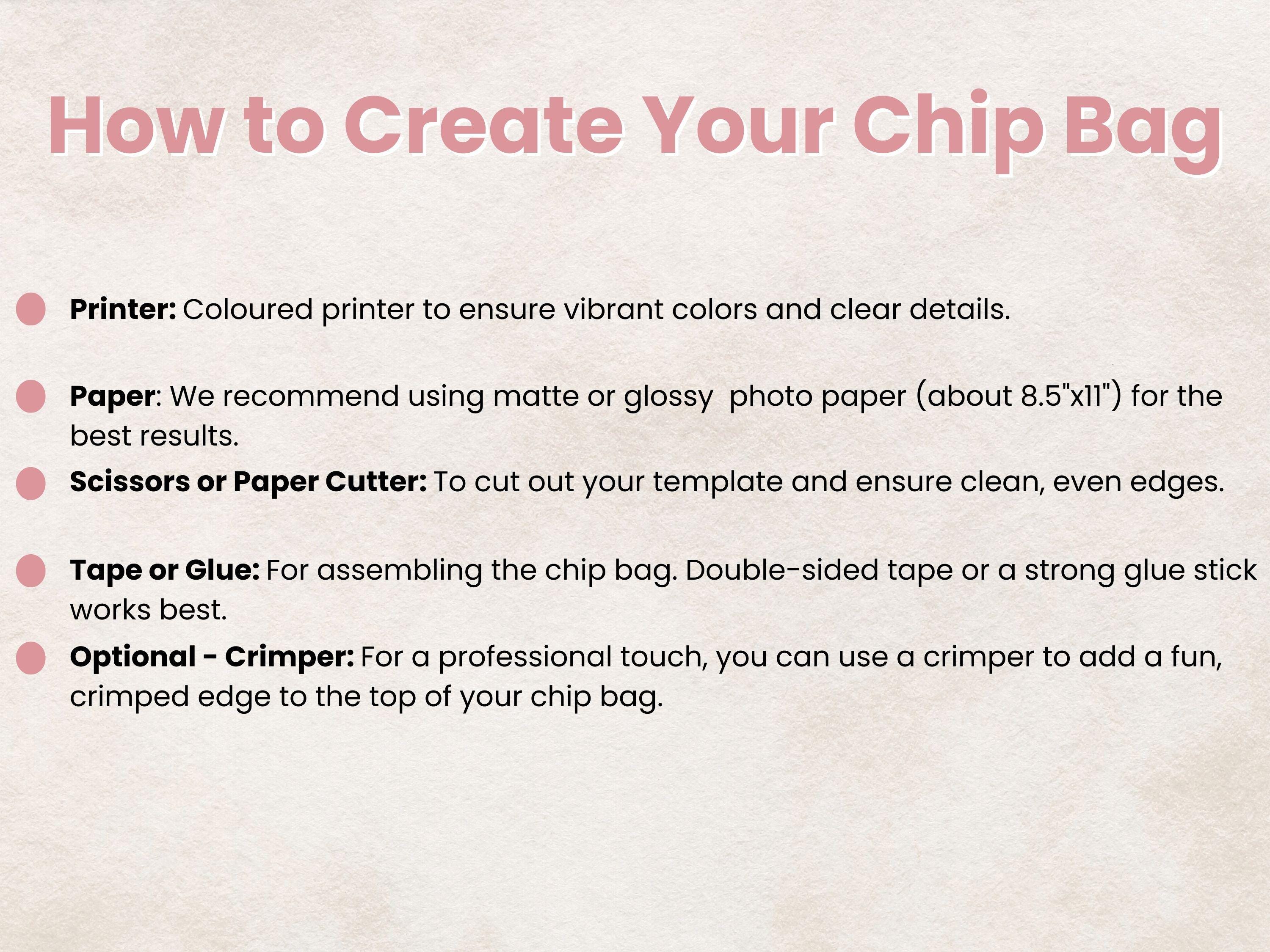 Chip Bag Template - Etsy