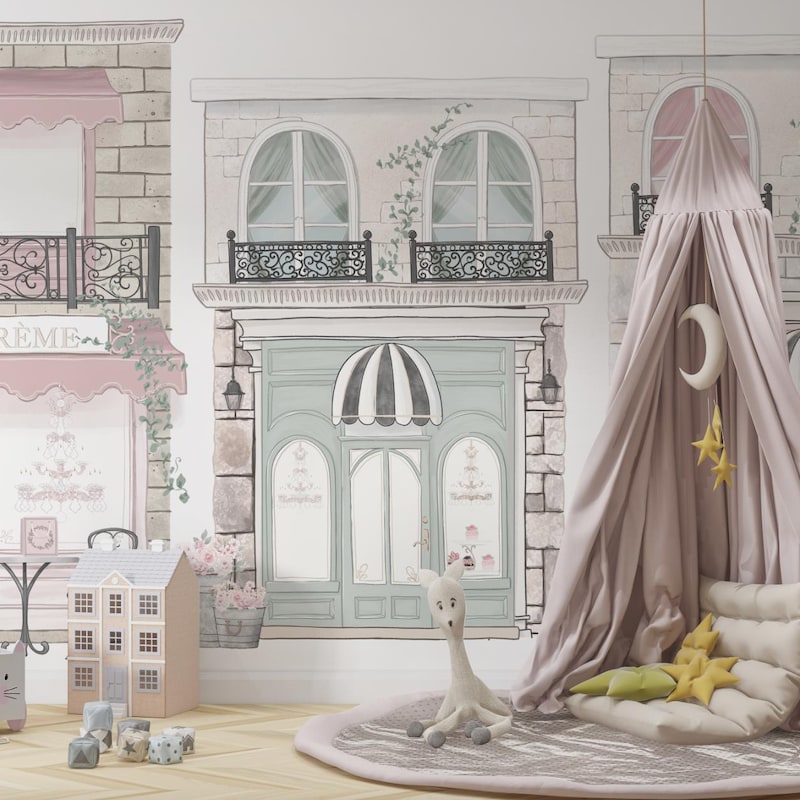 Parisian Pastel Wallpaper - Etsy