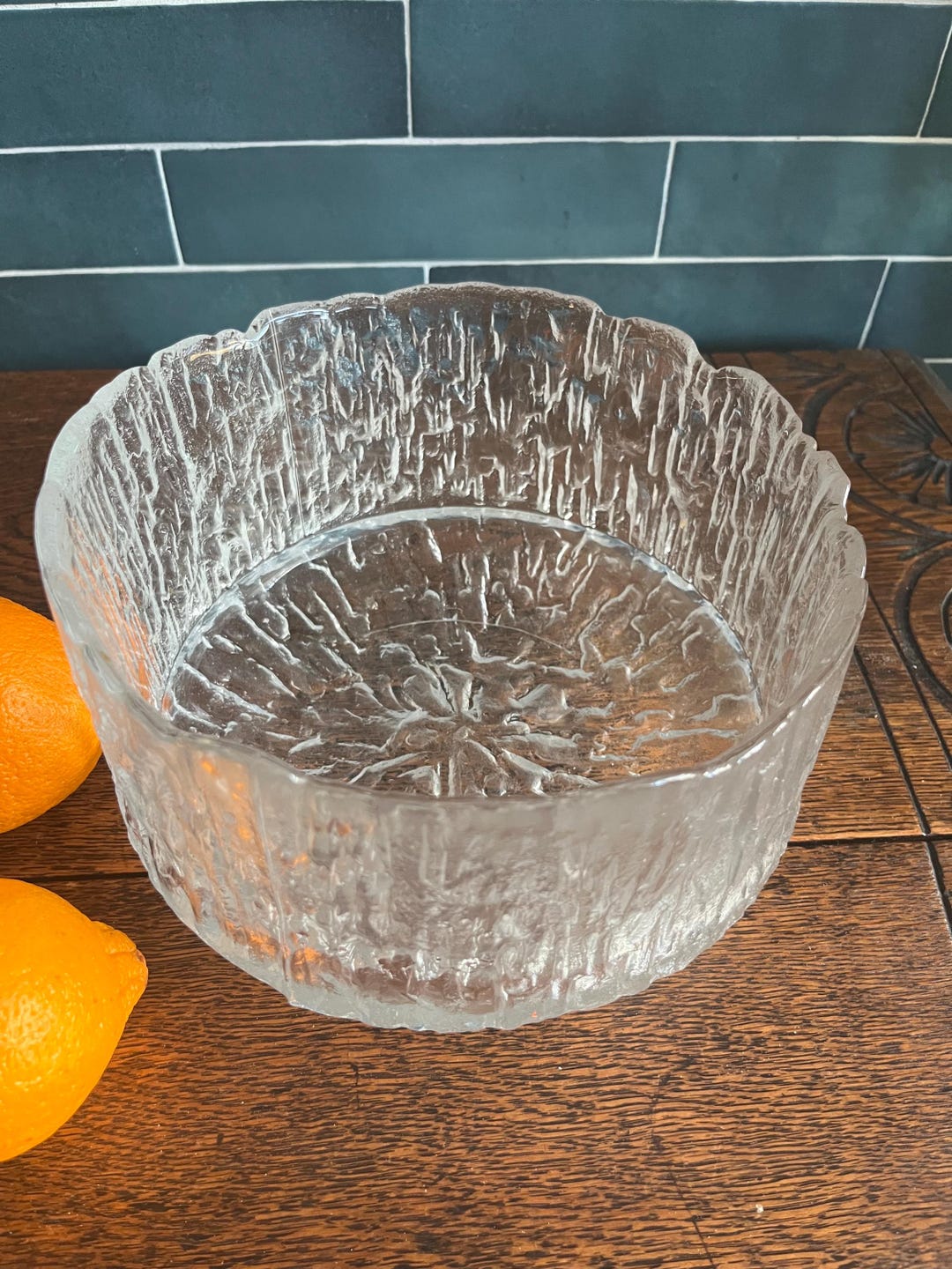 Vintage Swedish Scandinavian Glass Serving Bowl Skruf Centerpiece ...