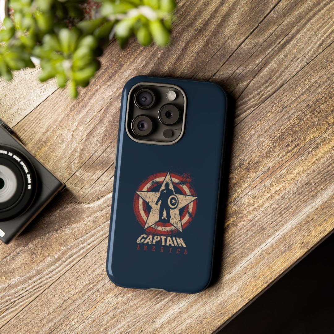 Captain America Shield Steve Rogers Marvel iPhone Case Navy Blue iPhone ...
