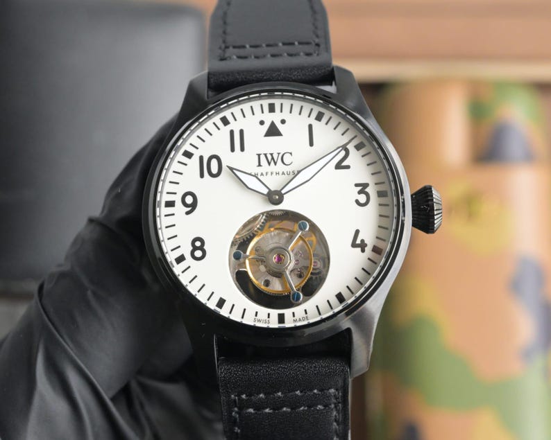 Vintage IWC Pilot's Watch Tourbillon Automatic Movement , Men's Wrist ...