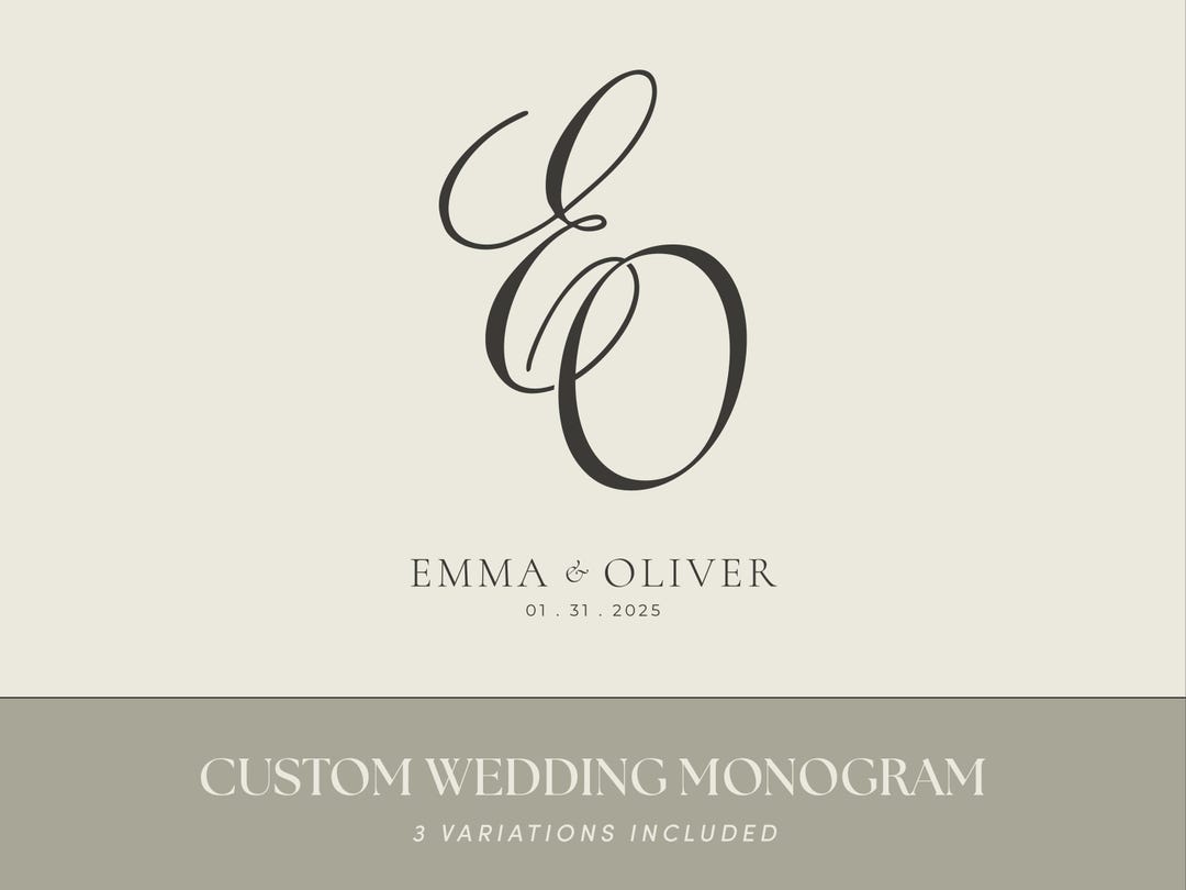 Modern Wedding Monogram Logo | Monogram Template | Couple Wedding ...