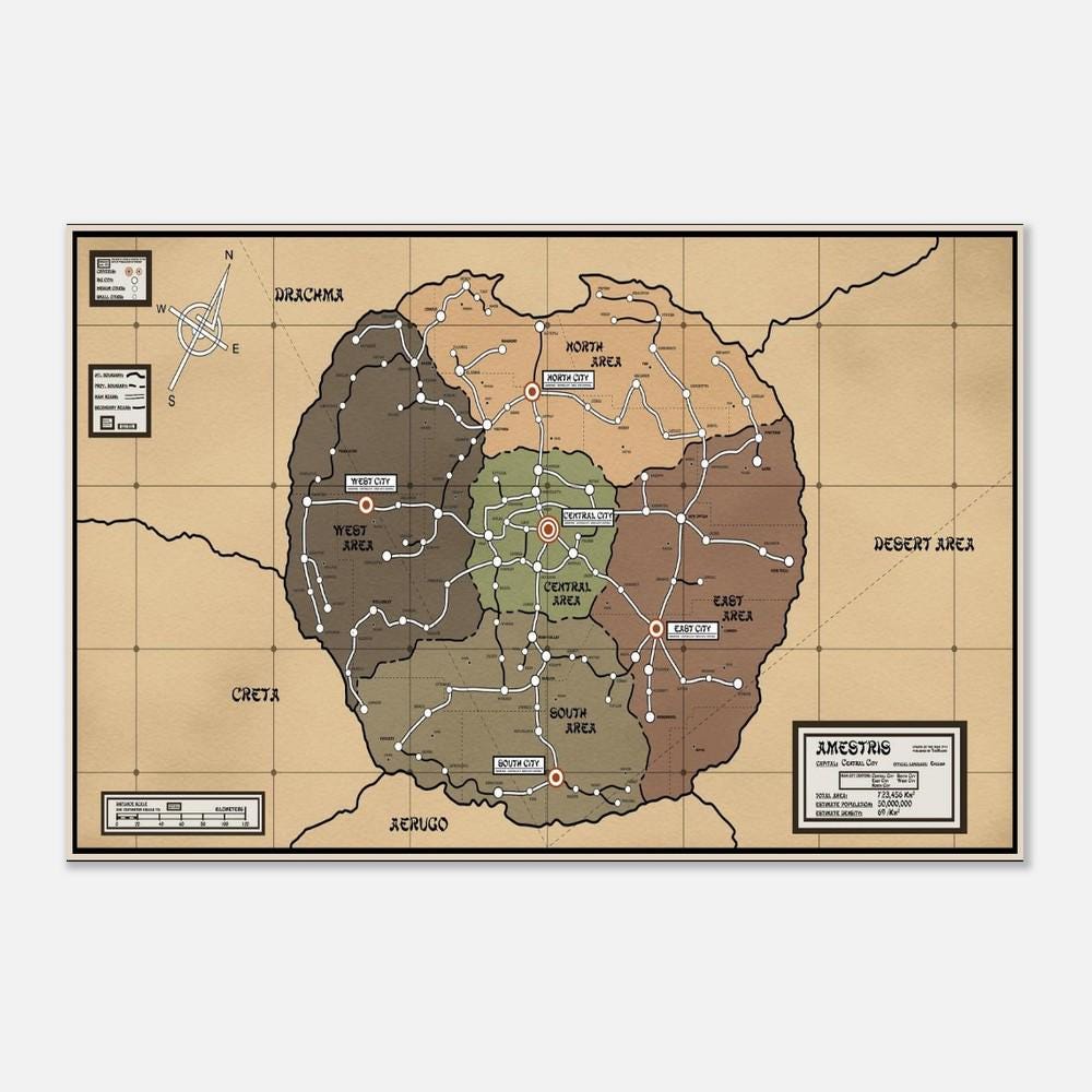 Fullmetal Alchemist - World Map - Etsy
