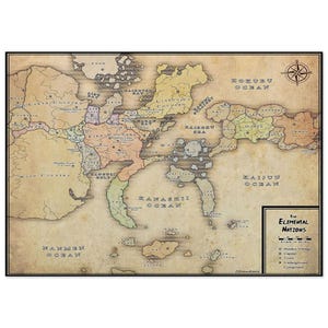 Naruto World Map - Etsy