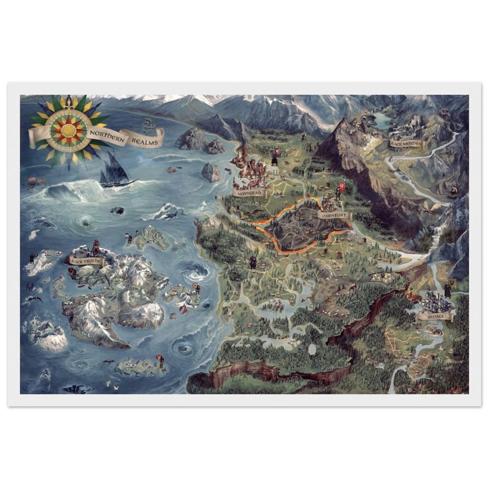 Witcher 3 World Map - Etsy
