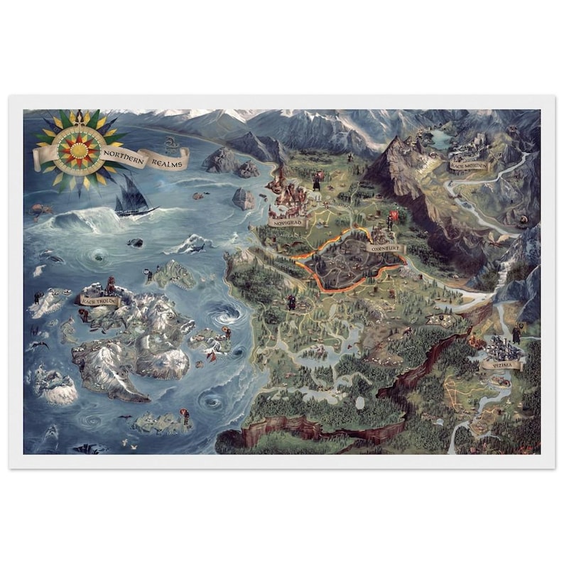 Witcher 3 World Map - Etsy