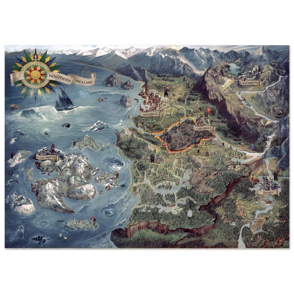 Witcher 3 World Map - Etsy