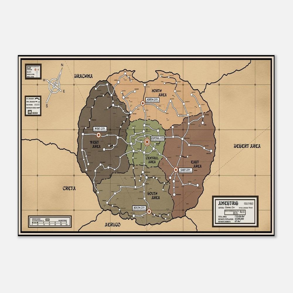 Fullmetal Alchemist - World Map - Etsy