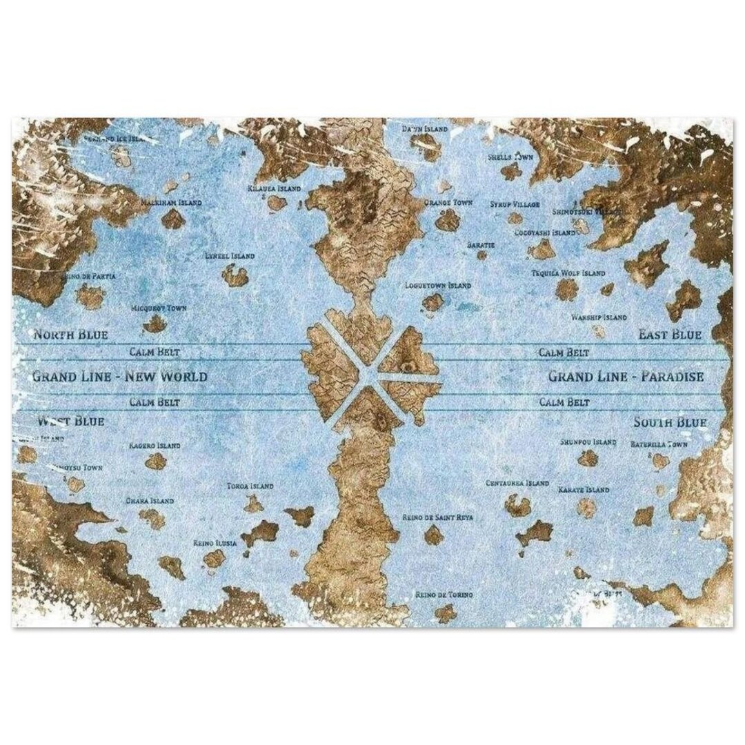 One Piece - World Map - Etsy UK