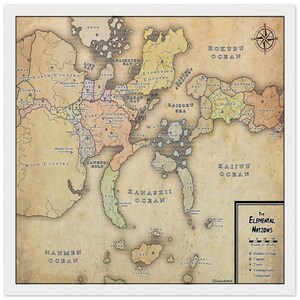 Naruto World Map - Etsy