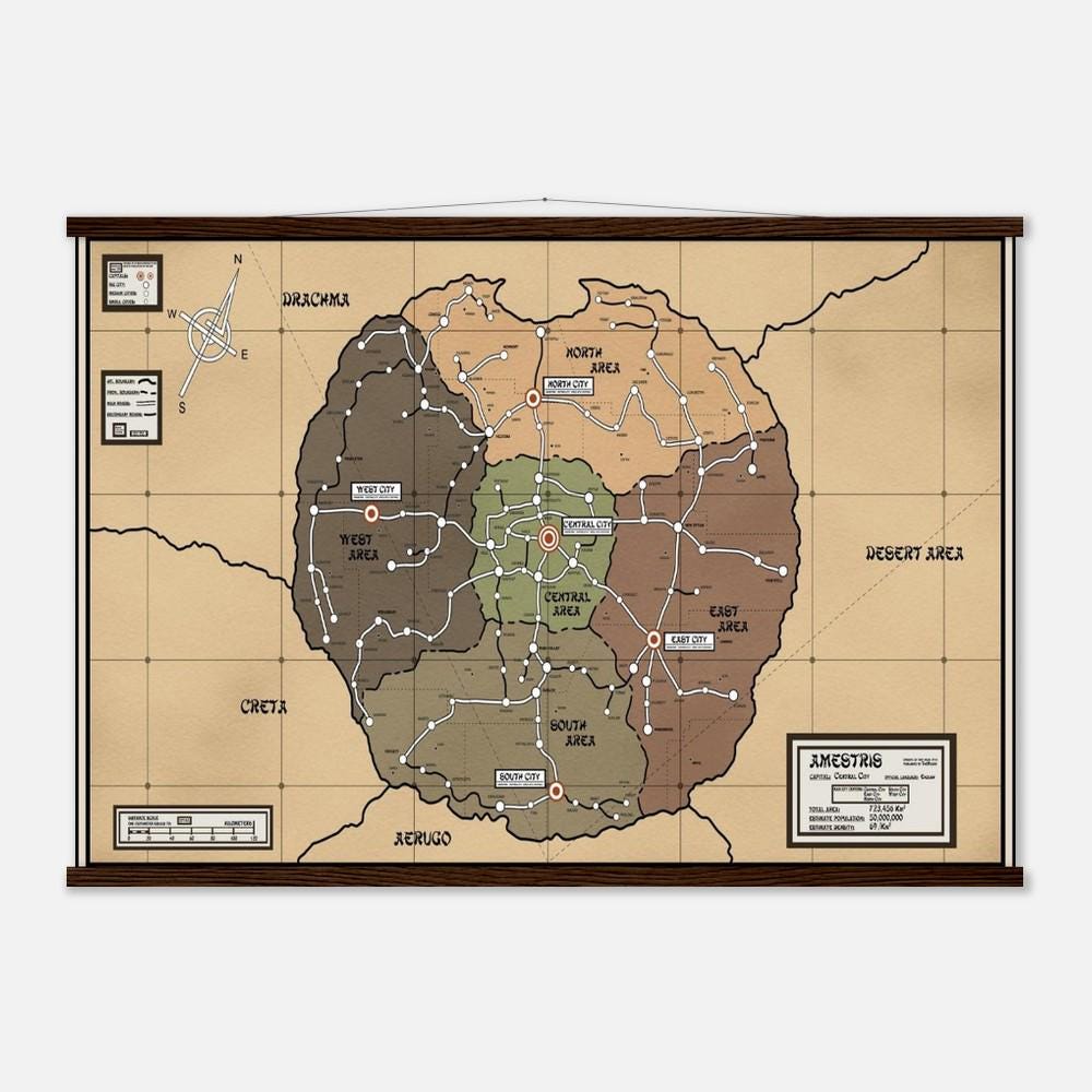 Fullmetal Alchemist - World Map - Etsy