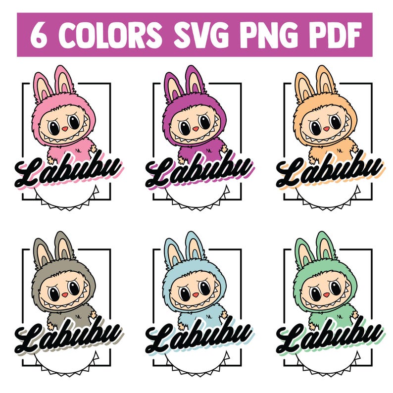 Labubu Designs SVG Bundle, Labubu Clipart, Labubu PNG, Cute Labubu ...