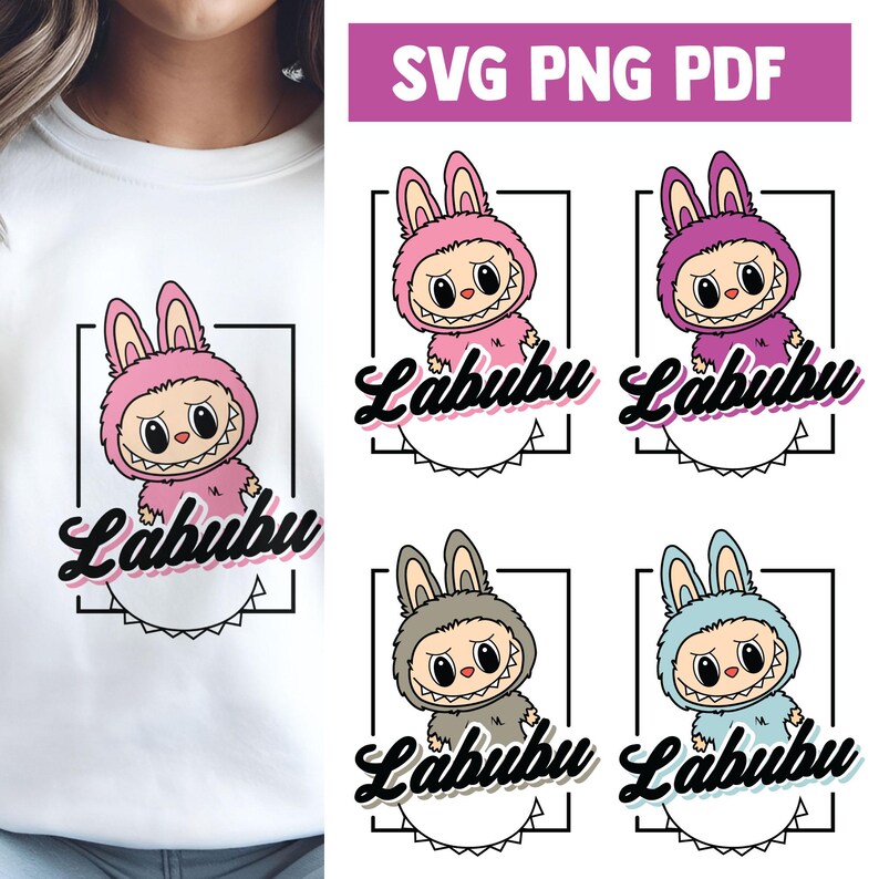 Labubu Designs SVG Bundle, Labubu Clipart, Labubu PNG, Cute Labubu ...