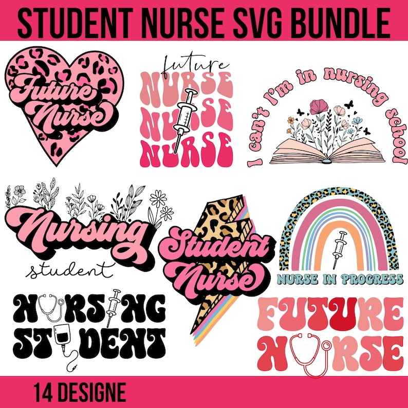 Student Nurse Svg Bundle | Medical Svg | Stethoscope Svg | Nursing Svg ...