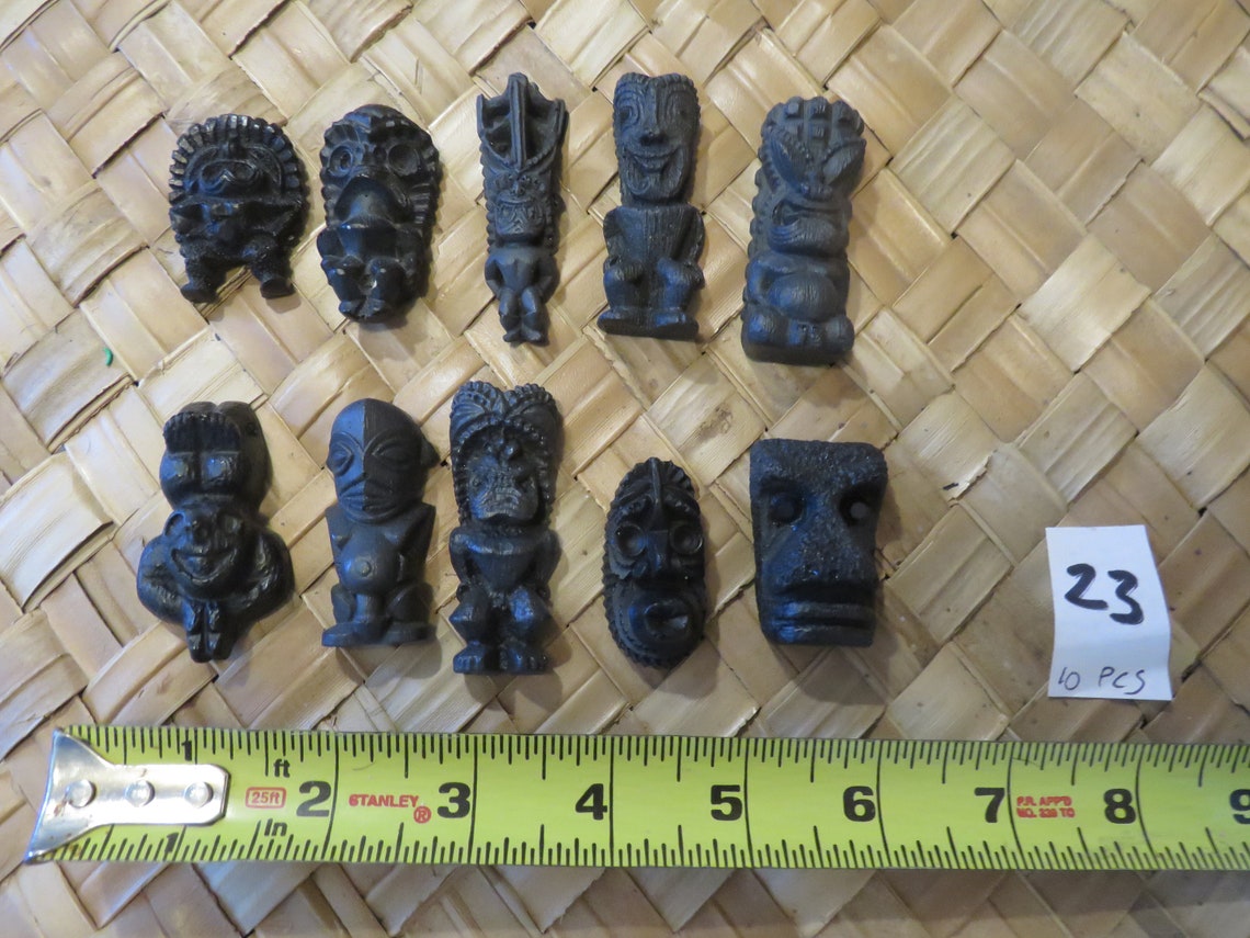 Tiki Pendants-Lot 23 Set of 10 Classic vintage Hawaiian | Etsy