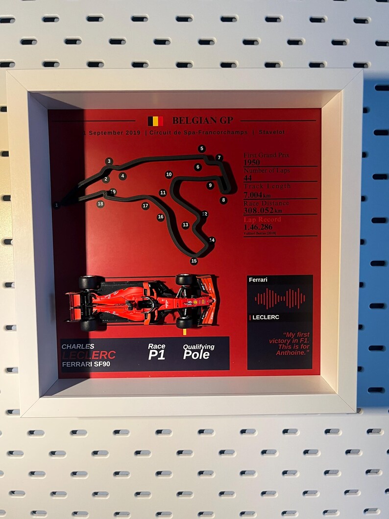 Leclerc Frame, Formula 1 Wall Art, Formula 1 Gift, Home Decor, Formula ...