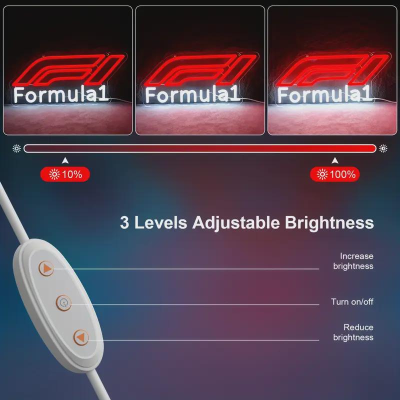 Formula 1 LED Neon Sign | F1 Racing Wall Light | Motorsport Bedroom ...