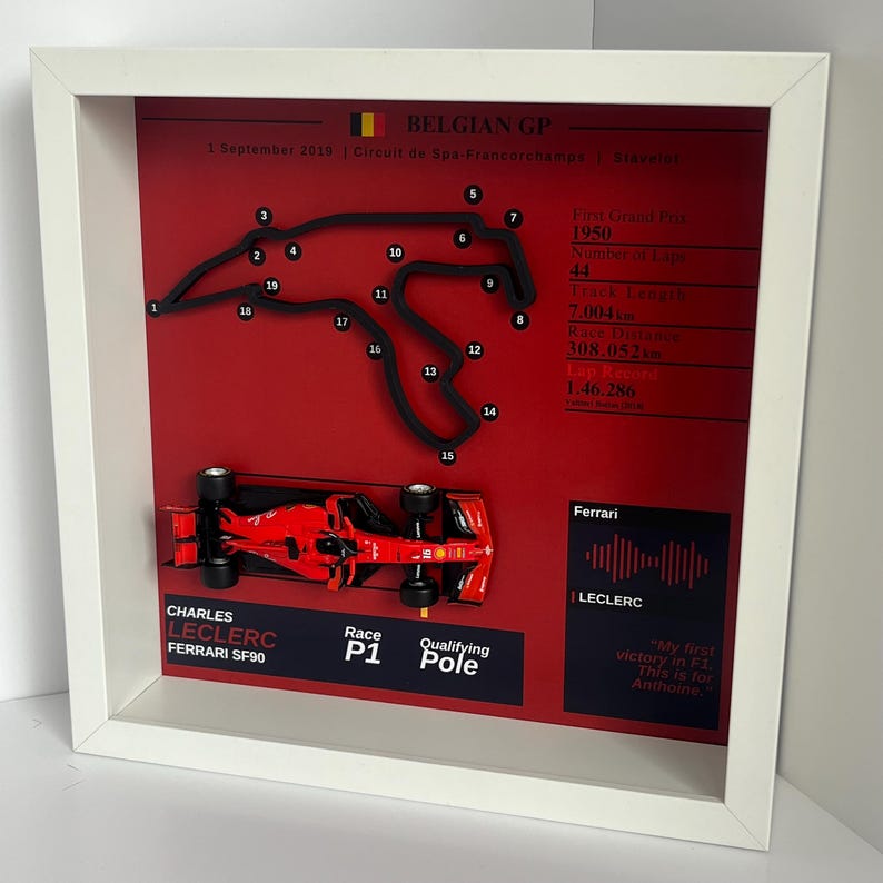 Leclerc Frame, Formula 1 Wall Art, Formula 1 Gift, Home Decor, Formula ...