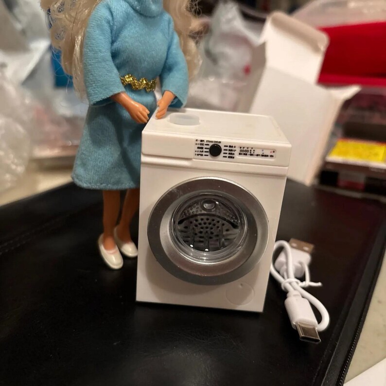 1:12 Scale Working Miniature Washing Machine – Dollhouse Laundry ...