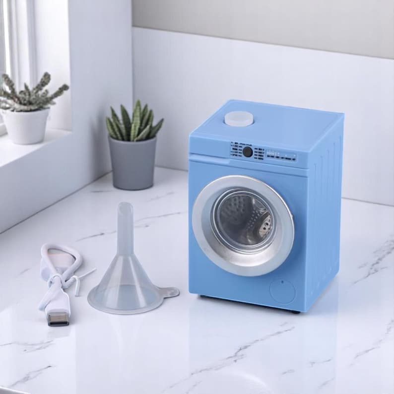 1:12 Scale Working Miniature Washing Machine – Dollhouse Laundry ...