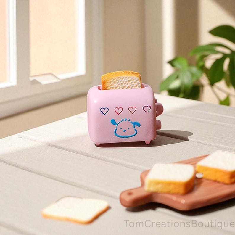 Mini Toaster Fridge Magnet – 3D Bread Magnet, Tiny Kitchen Decor, Cute ...