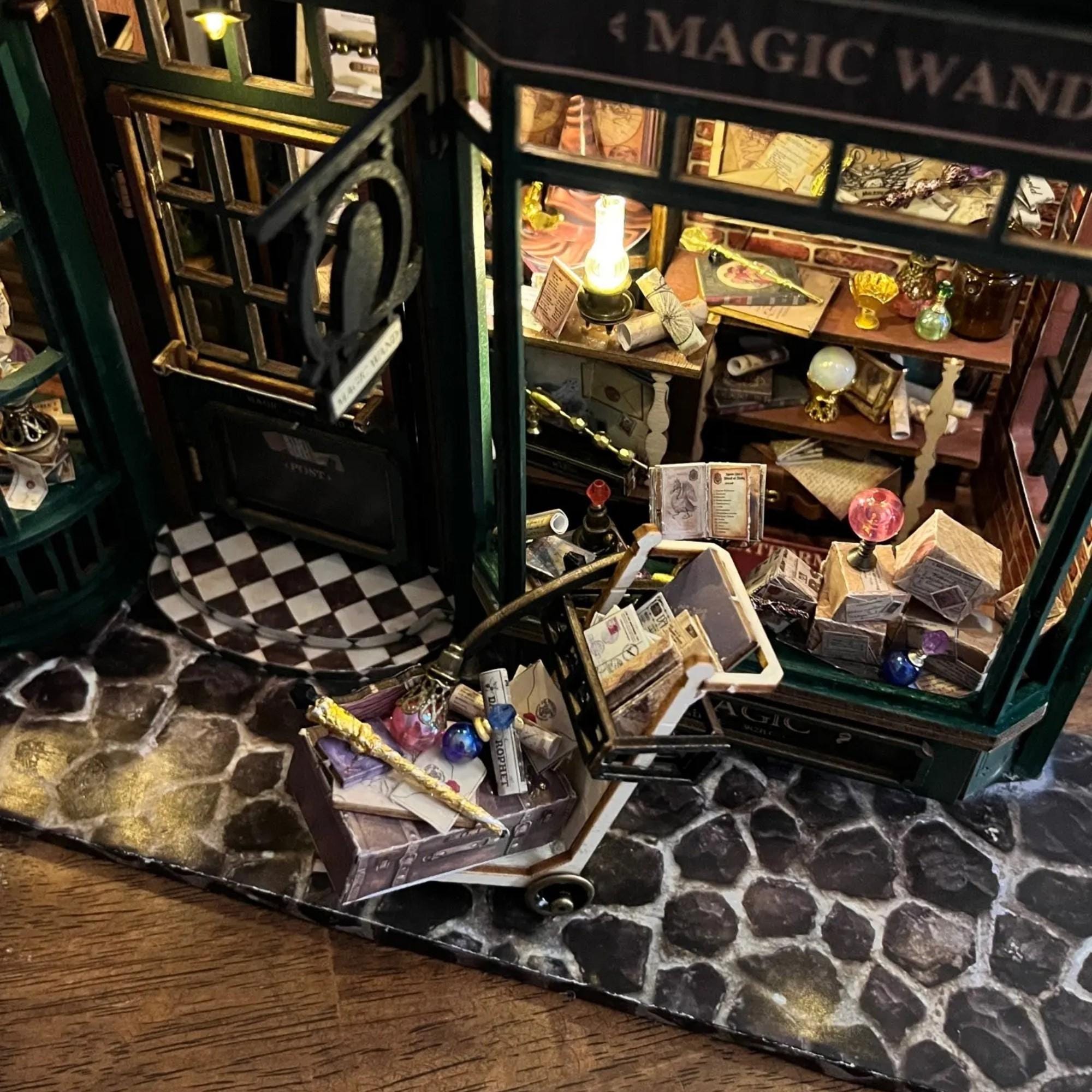 Miniature Magic Wand Shop | DIY 3D Wooden Puzzle | Decorative Bookends ...