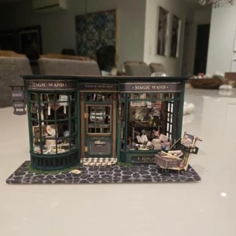 Miniature Magic Wand Shop | DIY 3D Wooden Puzzle | Decorative Bookends ...