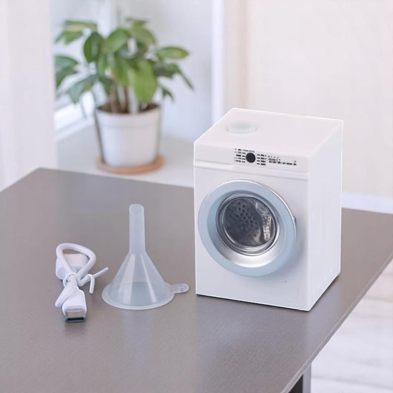 1:12 Scale Working Miniature Washing Machine – Dollhouse Laundry ...