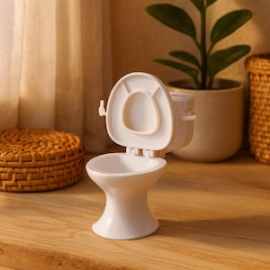 1:6 Scale Miniature Toilet | Functional Dollhouse Toilet | Doll ...