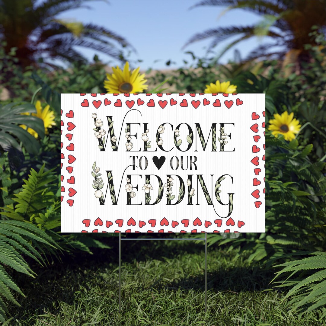 Welcome to Our Weeding Lawn Sign - Etsy