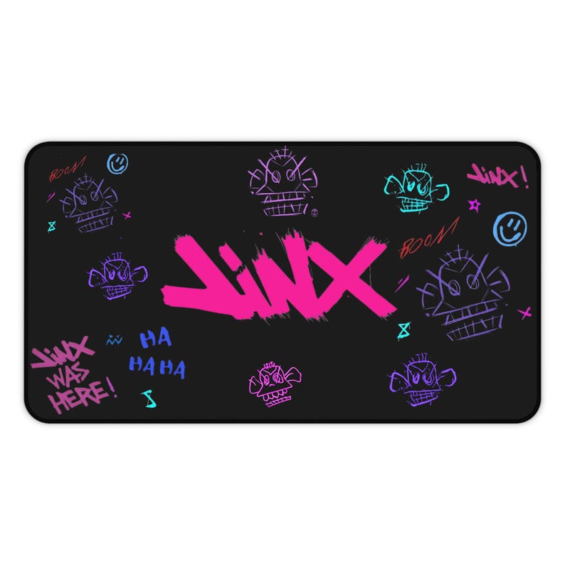 Jinx Graffiti Desk Mat: Arcane League of Legends Gaming Pad - Etsy ...