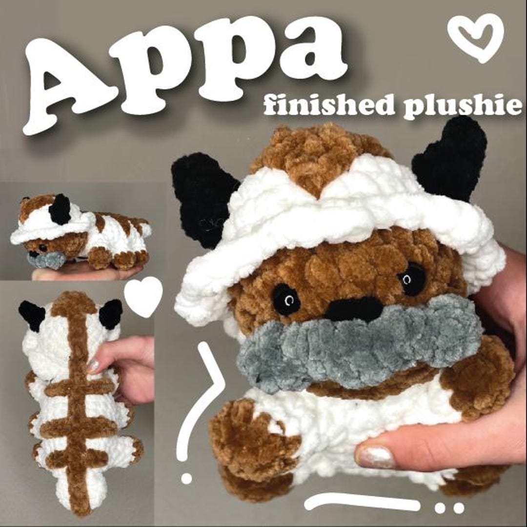 Appa Stuffed Animal Crocheted (avatar the Last Airbender) - Etsy UK