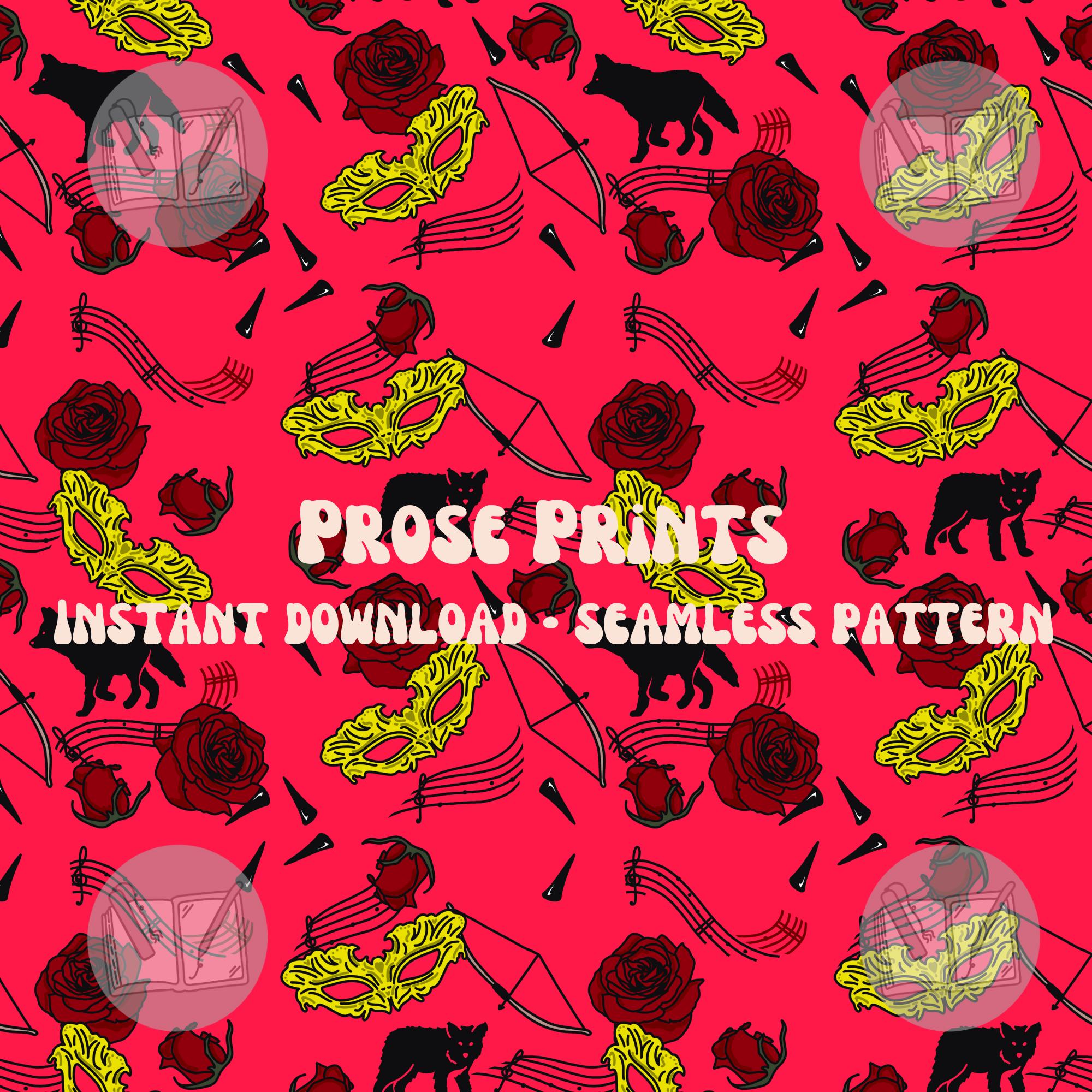 ACOTAR Seamless Pattern PNG Digital Download - Etsy