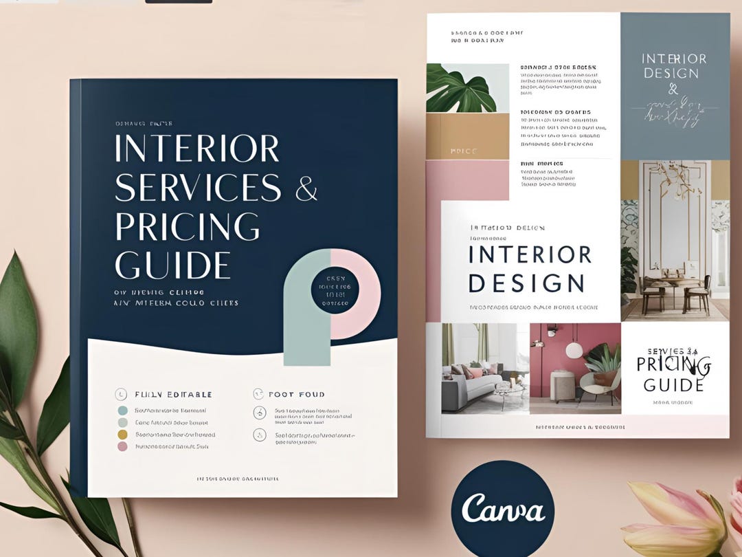 Interior Design Services & Pricing Guide - Fully Editable - Canva ...