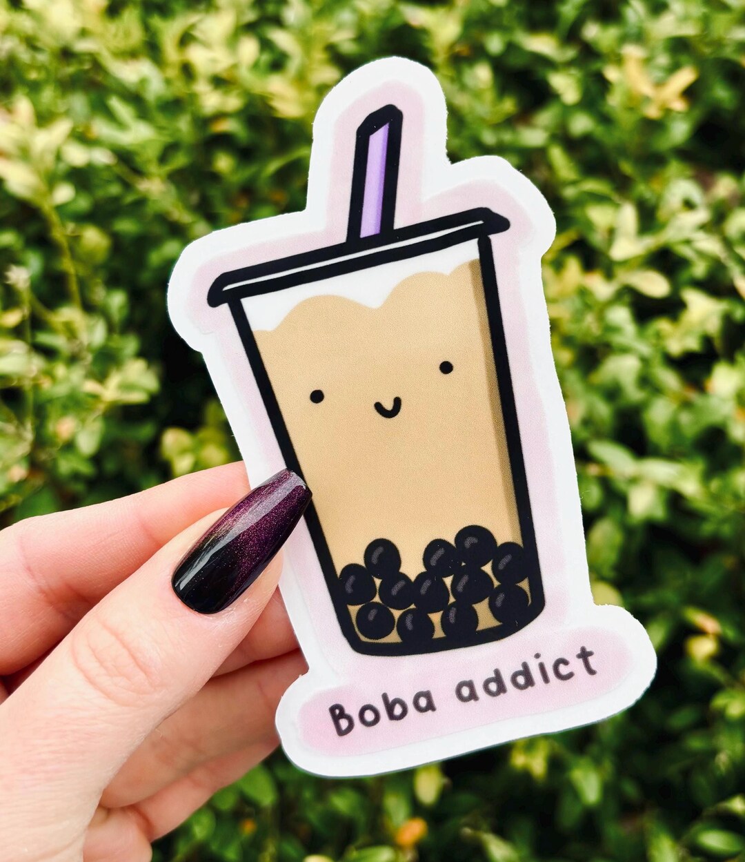 Boba Addict Bubble Tea Clear Sticker Decal Laptop Waterbottle - Etsy
