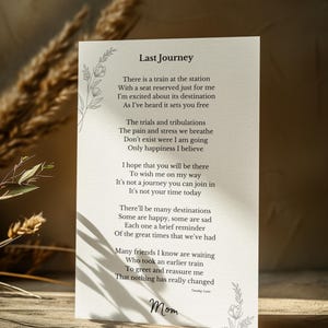 Funeral Poem Printable - Memorial Poem Print – in Loving Memory of Mom ...