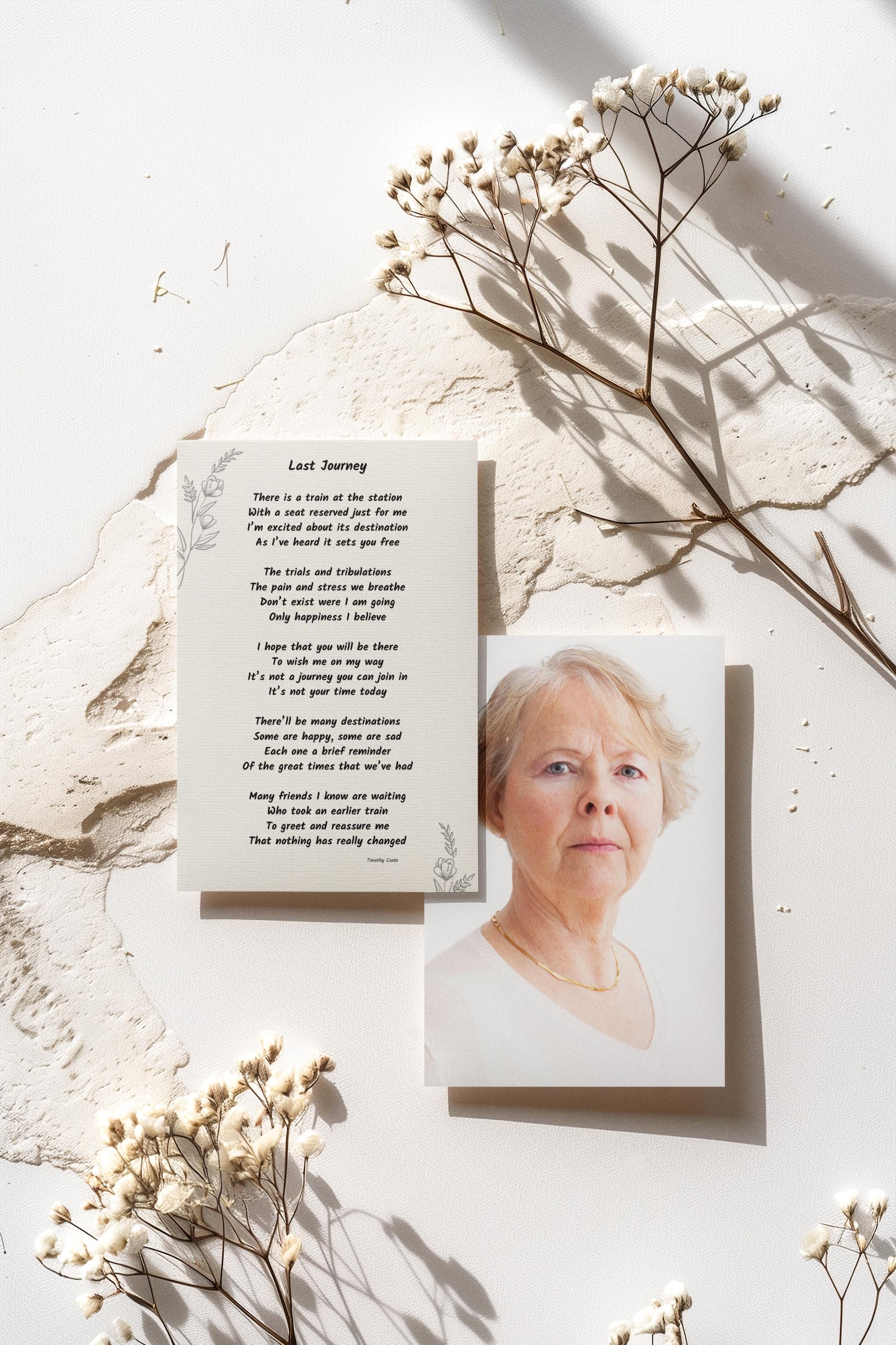 Funeral Poem Printable • Last Journey • Memorial Poem Digital Download ...