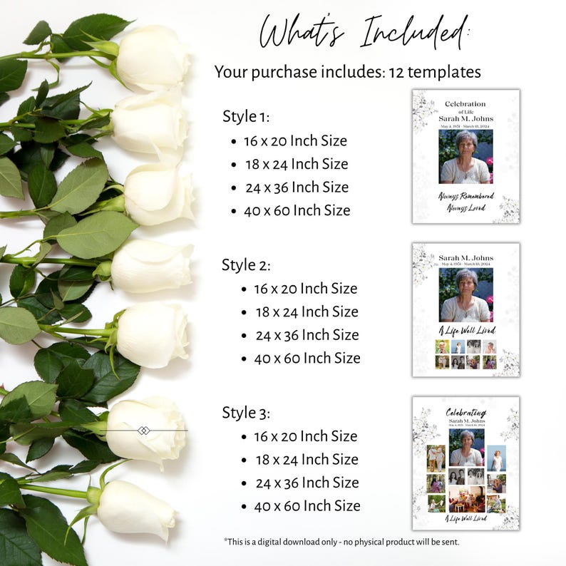 Funeral Sign Templates | Memorial Collage Designs | Editable ...