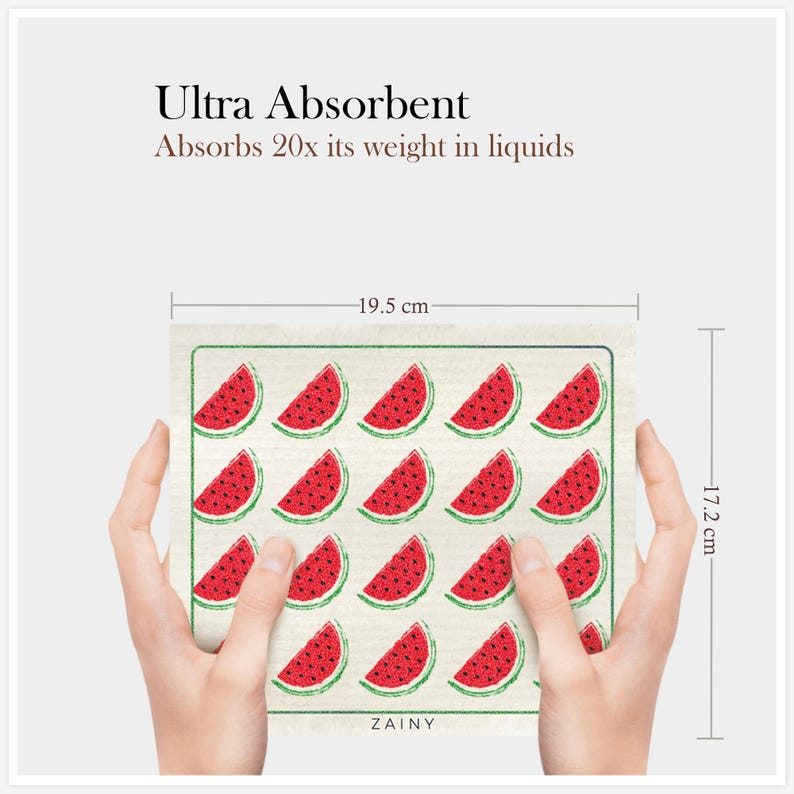 5 Pack Swedish Dish Cloths, Fruit Design Eco Friendly Dishcloths ...