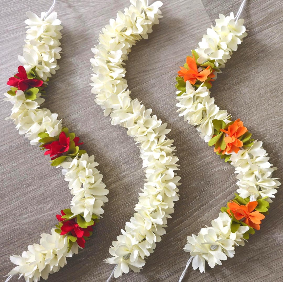 6+ Pack Mogra Gajra for Hair Indian Bun, Fabric Jasmine Flowers for ...