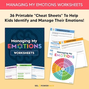 Managing My Emotions Worksheets – SEL for Kids, Emotional Awareness ...