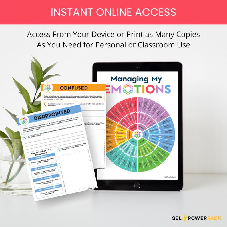Managing My Emotions Worksheets – SEL for Kids, Emotional Awareness ...