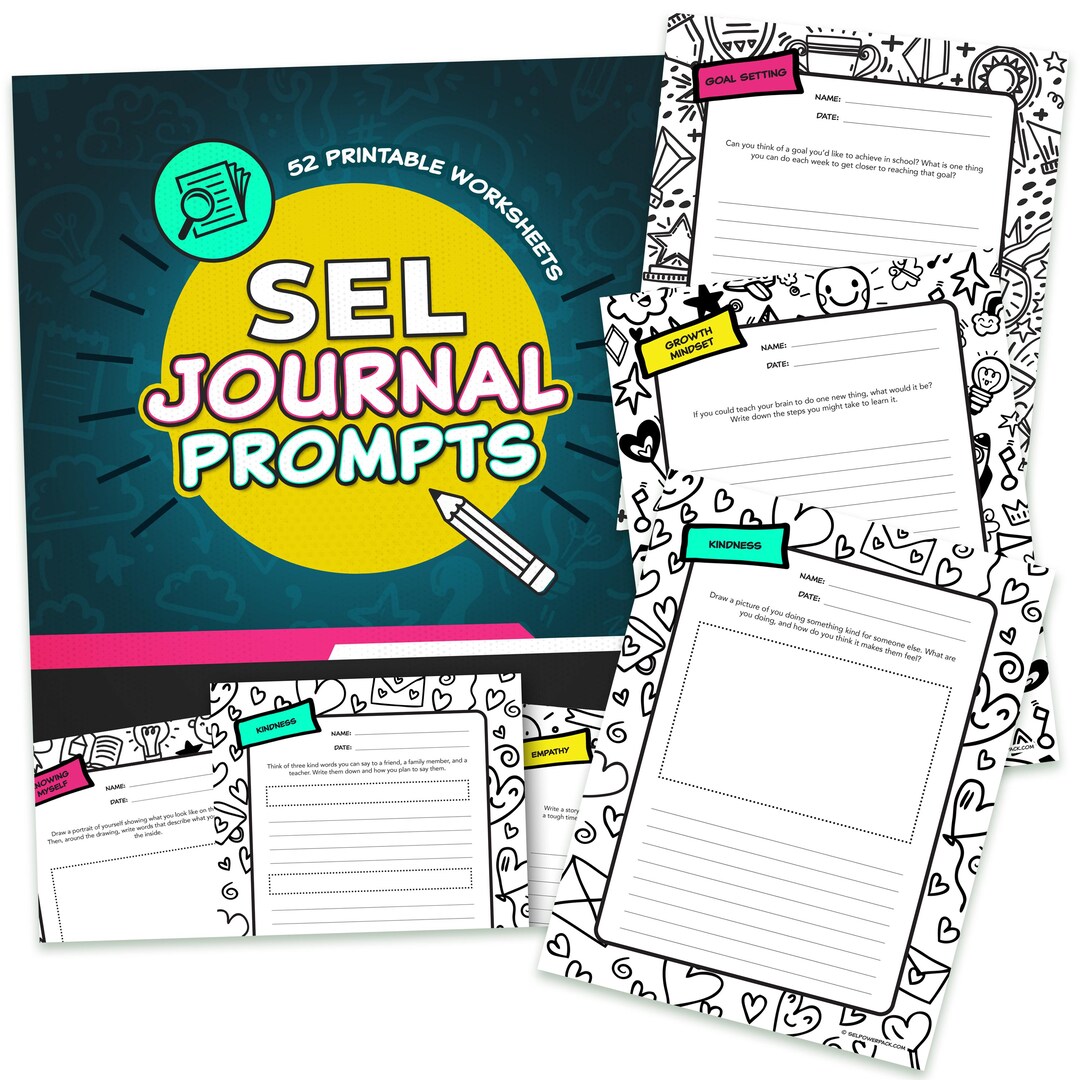 SEL Journal Prompts – Social Emotional Learning Worksheets for Kids ...